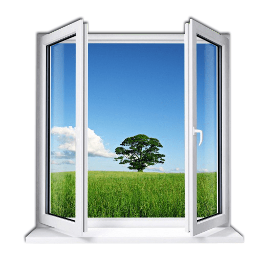 Walnut PVC window WDS W 100 x H 140 cm, 2 sashes hinged windows - Expo ...